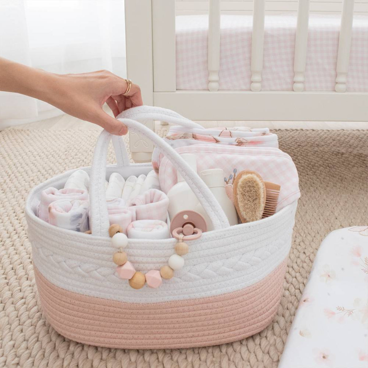 Living Textiles Cotton Rope Nappy Caddy – babycity